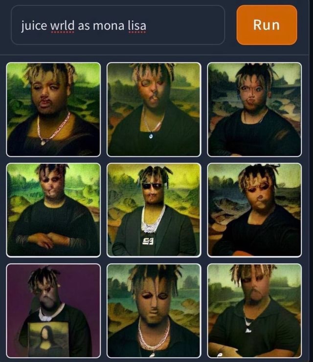 Juice wrld as mona lisa Run - iFunny