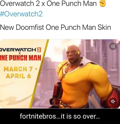 Overwatch 2 x One Punch Man HOverwatch2 New Doomfist One Punch Man Skin ...