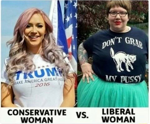 CONSERVATIVE ys LIBERAL WOMAN OMAN WOMAN - iFunny