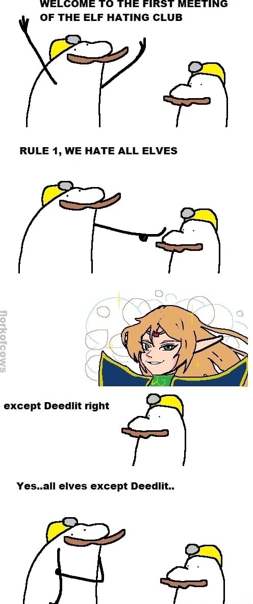 WELCOME 10 TRE FIRST MEETING OF THE ELF HATING CLUB RULE 1, WE HATE ALL ...