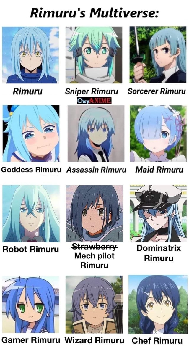 Rimuru's Multiverse: Goddess Rimuru Assassin Rimuru Maid Rimuru ...