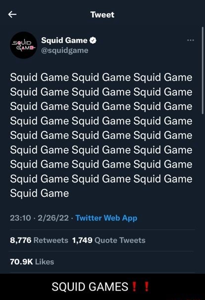 Tweet Squid Game Squid Game Squid Game Squid Game Squid Game Squid Game Squid Game Squid Game ...