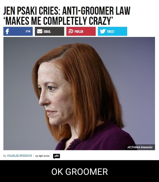JEN PSAKI CRIES: ANTI-GROOMER LAW 'MAKES ME COMPLETELY CRAZY' by ...