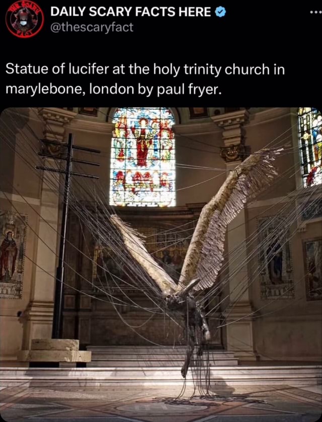 DAILY SCARY FACTS HERE @ @thescaryfact Statue of lucifer at the holy ...