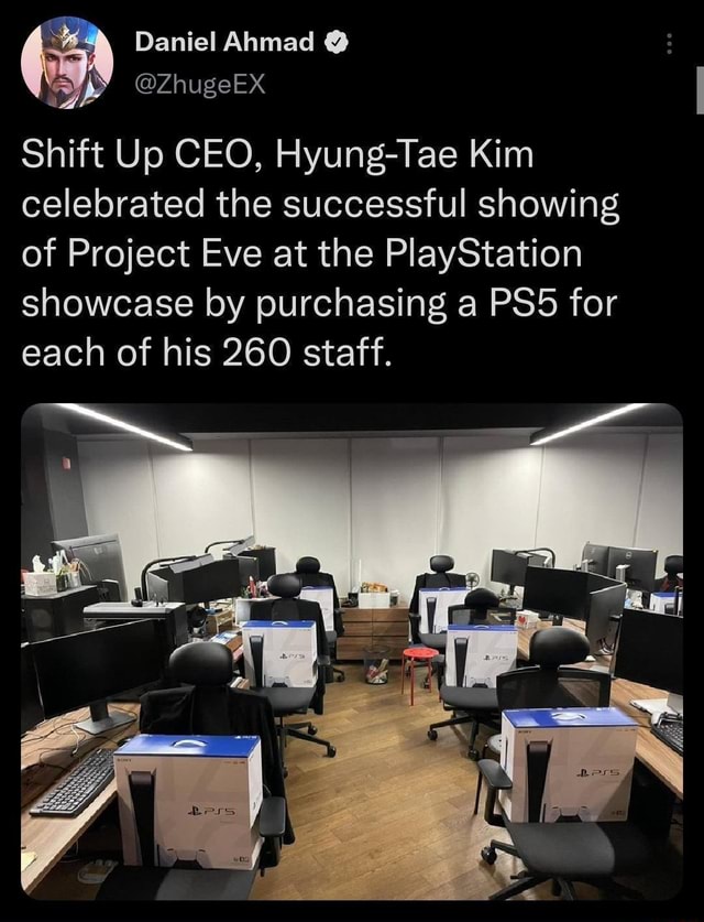 Daniel Ahmad @ @ZhugeEX Shift Up CEO, Hyung-Tae Kim celebrated the ... Daniel Ahmad @ @ZhugeEX Shift Up CEO, Hyung-Tae Kim celebrated the ...