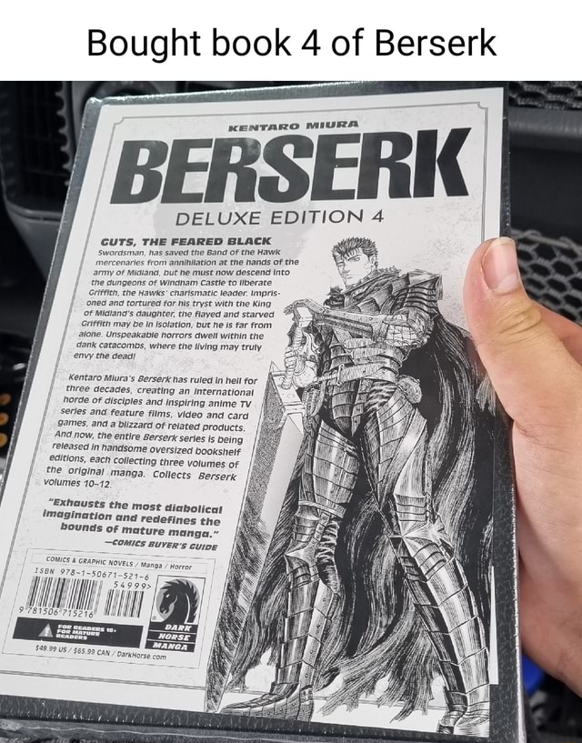 Bought book 4 of Berserk ENTARO MIURA BERSERK DELUXE EDITION 4 CUTS ...