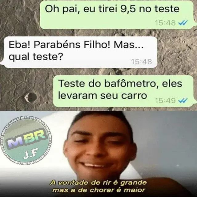 Eba Parabéns Filho Mas Qual Teste Teste Do Bafômetro Eles I Levaram Seu Carro Vontade De