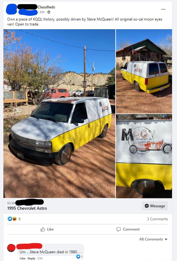 Classifieds of KQQL history, possibly driven by Steve McQueen! All ...