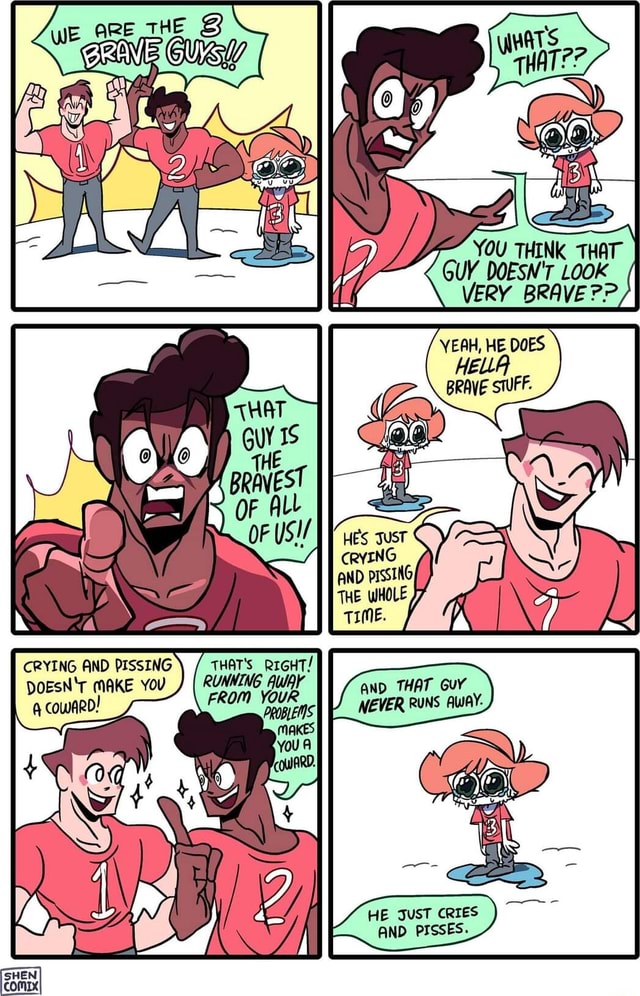 YOU THINK THAT DOESN'T LooK BRAVE GUYS VERY BRAVE ALL CRYING AND ...