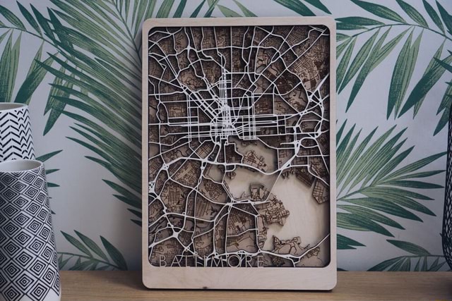Multi Layer Wood Map of Baltimore I Made - iFunny