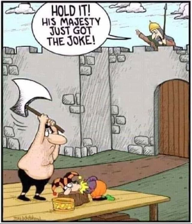 HOLD \T! HIS MAJESTY JUST GOT THE JOKE! - iFunny