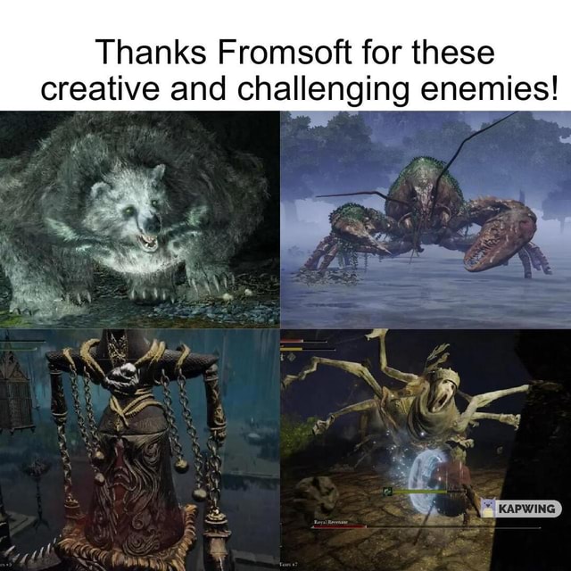 Thanks Fromsoft for these creative and challenging enemies! - iFunny