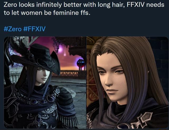Zero looks infinitely better with long hair, FFXIV needs to let women ...