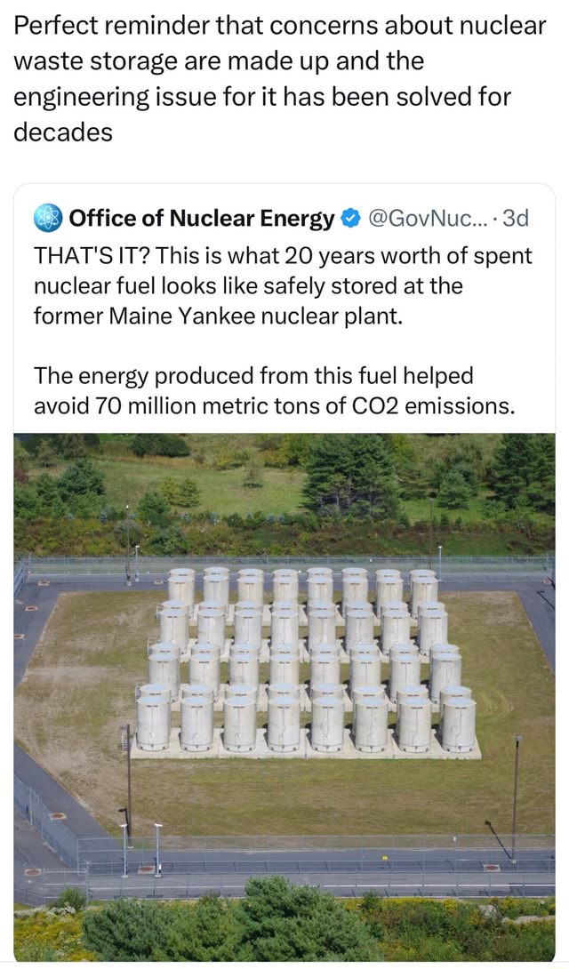 Perfect reminder that concerns about nuclear waste storage are made up ...