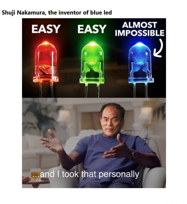 Shuji Nakamura, the inventor of blue led ALMOST EASY EASY IMPOSSIBLE ...