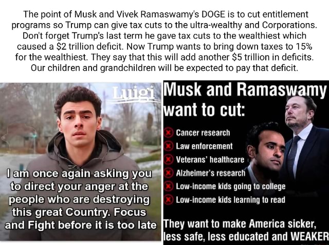 The point of Musk and Vivek Ramaswamy's DOGE is to cut entitlement ...