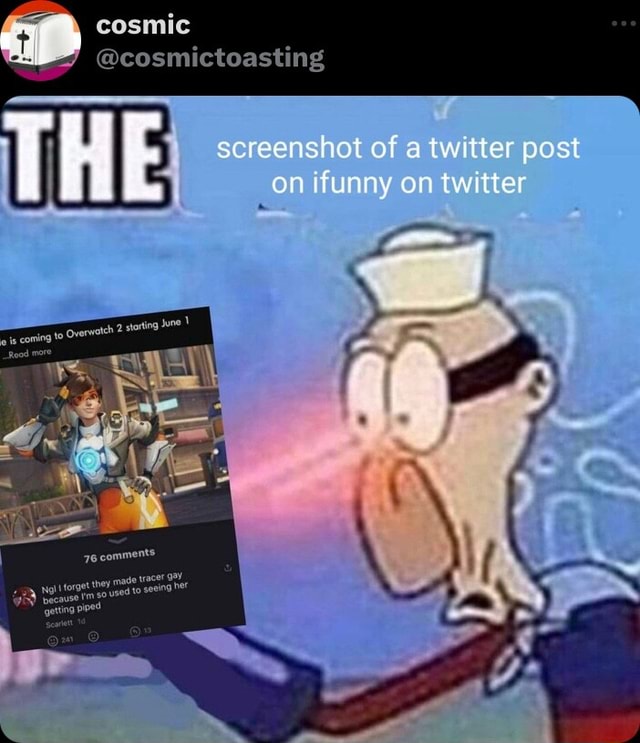 \ cosmic @cosmictoasting I screenshot of a twitter post LS on ifunny on ...