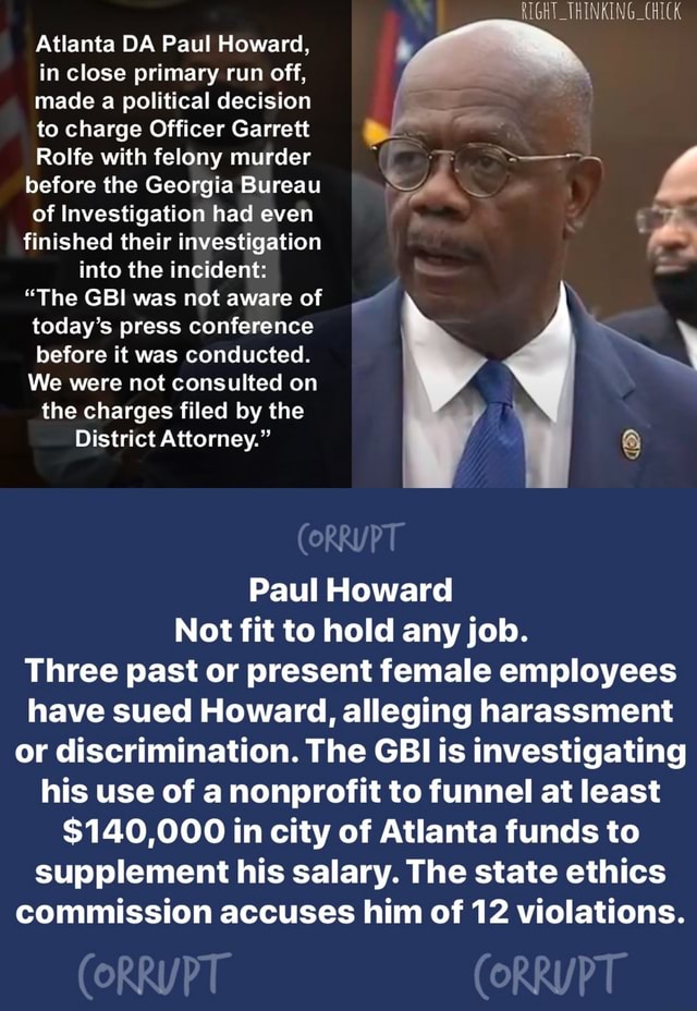 Atlanta DA Paul Howard, in close primary run off, made a political ...