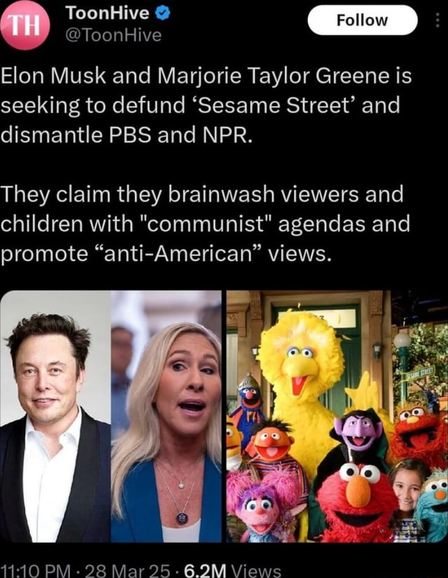 ToonHive @ToonHive Elon Musk and Marjorie Taylor Greene is seeking to ...