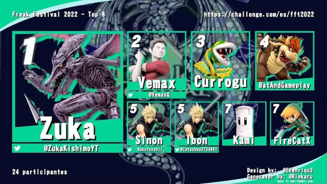 Freak Festival 2022 - Top 8 longe. 4 on 24 participantes Design by ...