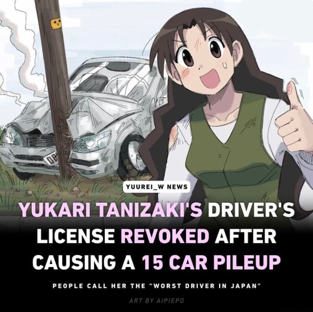 YUKARI TANIZAKI'S DRIVER'S LICENSE REVOKED AFTER CAUSING A 15 CAR ...
