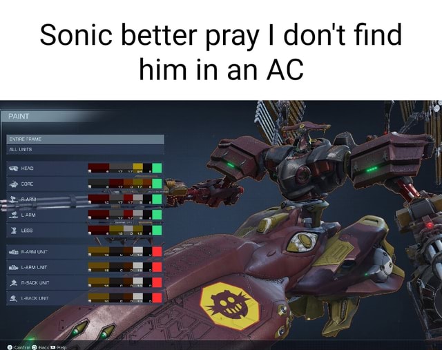 Sonic better pray I don't find him in an AC PAINT ENTIRE =RANE ALL ...