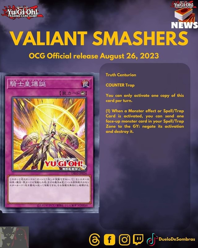 GLO TRADING CARD GAME" Gi CARD TRADING CARD GAME VALIANT SMASHERS OCG ...