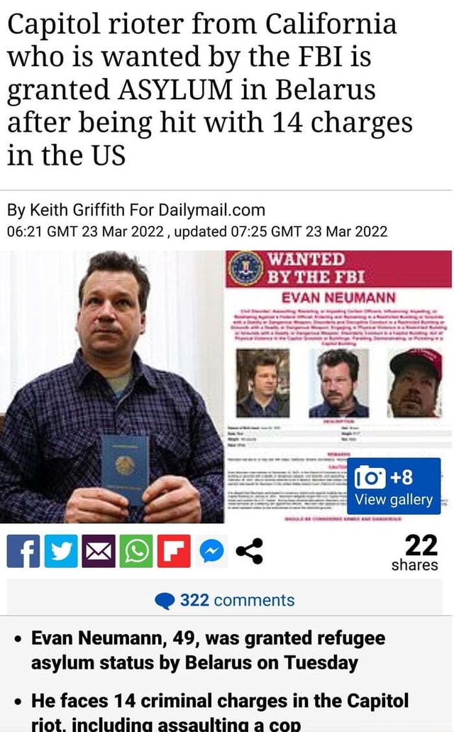 Capitol rioter from California who is wanted by the FBI is granted ...