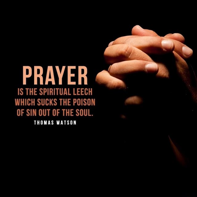 PRAYER IS THE SPIRITUAL LEECH WHICH SUCKS THE POISON OF SIN OUT OF THE ...