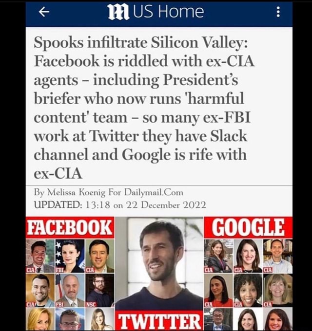 US Home Spooks infiltrate Silicon Valley: Facebook is riddled with ex ...