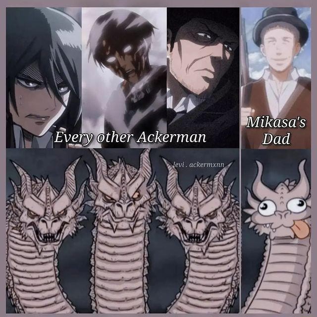 Mikasa's Every other Ackerman Dad - iFunny
