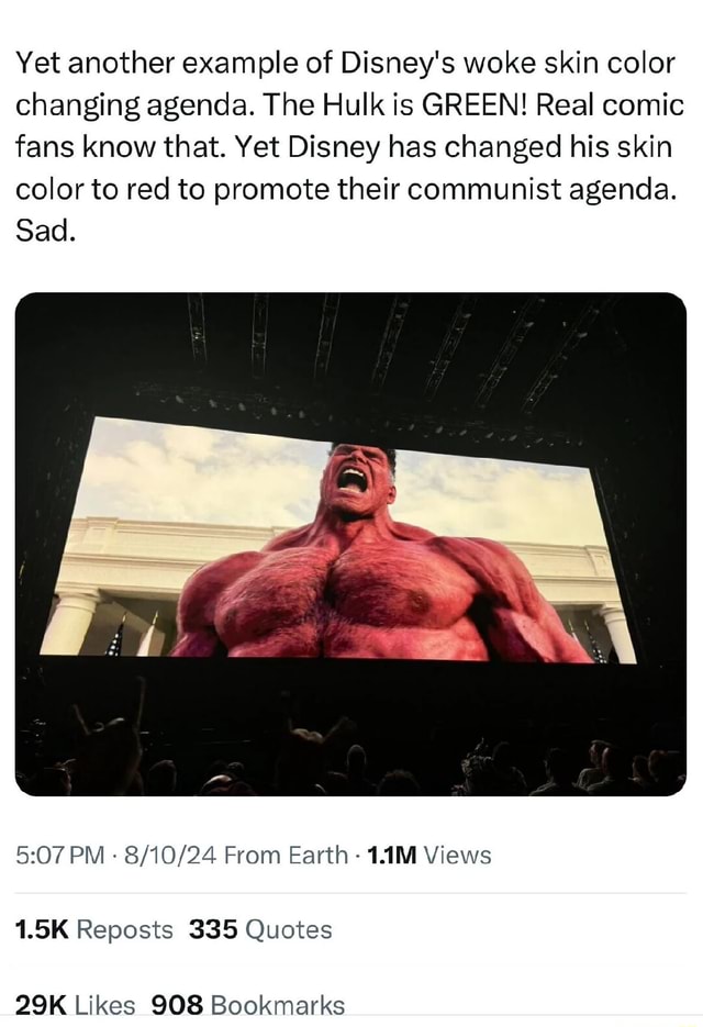 Yet another example of Disney's woke skin color changing agenda. The ...