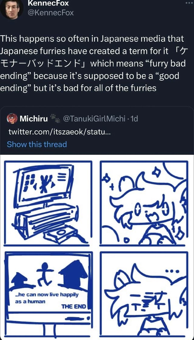 This happens so often in Japanese media that Japanese furries have ...