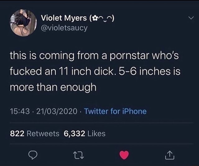 Violet Myers Violetsaucy This Is Coming From A Pornstar Whos Fucked