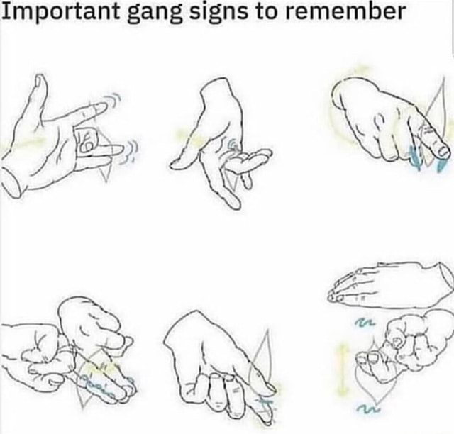Important gang signs to remember - iFunny