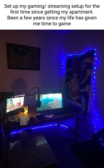 Set up my gaming/ streaming setup for the first time since getting my ...