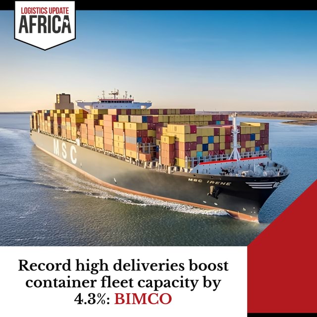 Record high deliveries boost container fleet capacity by 4.3%: BIMCO - LOGISTICS UPDATE Record ...