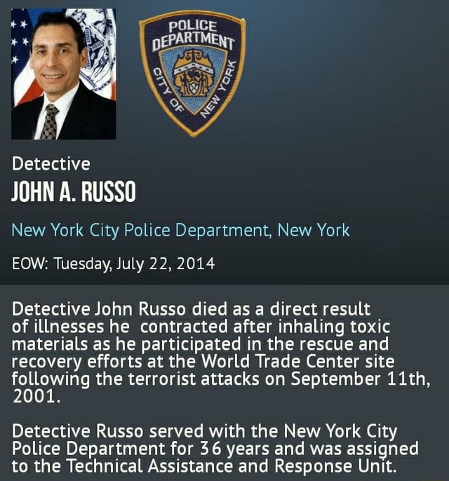Detective JOHN A. RUSSO New York City Police Department, New York EOW ...