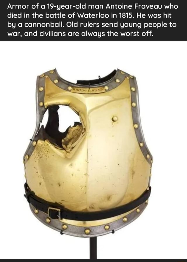 Armor - Armor of 19-year-old man Antoine Fraveau who died in the battle ...