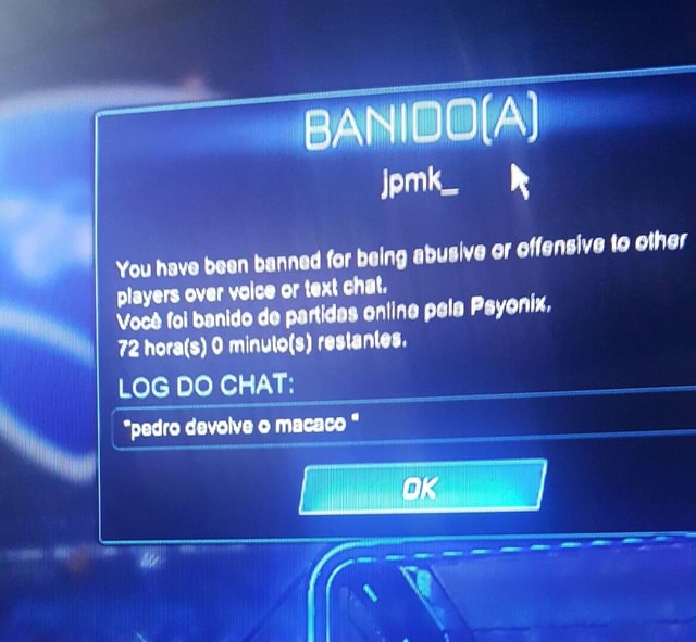Jemk_ hk You have been banned for abusive or offensive other players ...