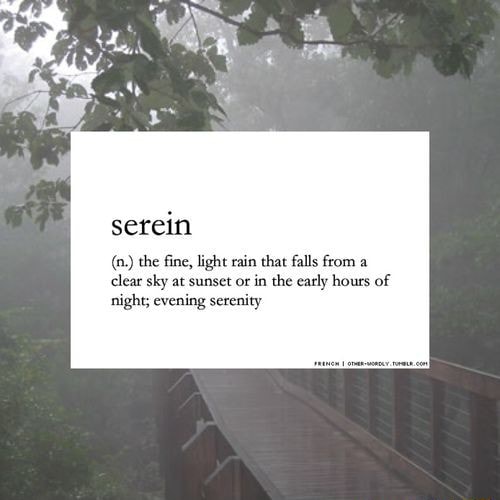 Serein the fine, light rain that falls from a clear sky at sunset or in ...