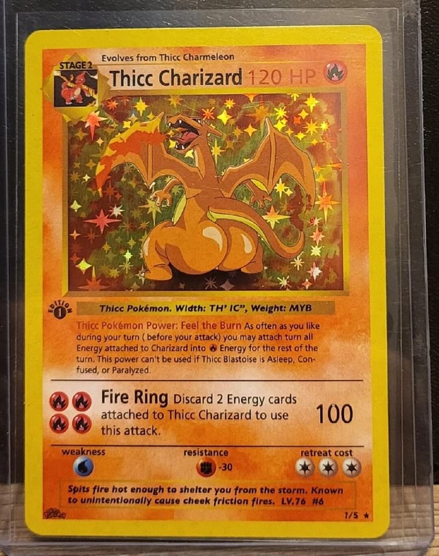 Evolves from Thicc Charmeleon )Thicc Charizard 42 _ Thicc Pokemon ...