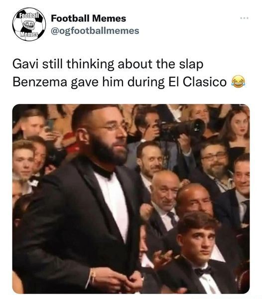 Football Momes \ optootballmemes Gavi still thinking about the slap ...
