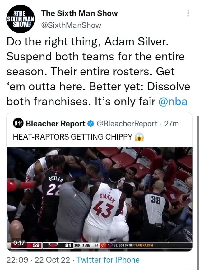 The Sixth Man Show 'SIATH MAN Do the right thing, Adam Silver. Suspend ...
