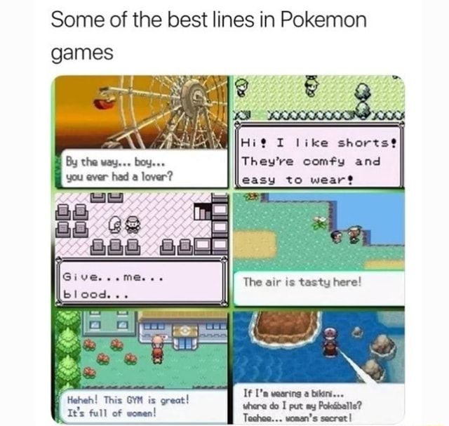 Some of the best lines in Pokemon games - iFunny