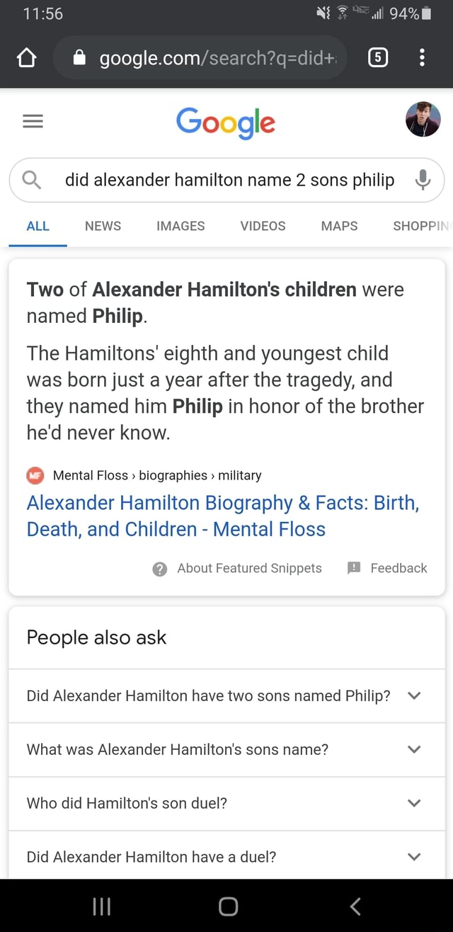 Did alexander hamilton name 2 sons philip ALL NEWS IMAGES VIDEOS MAPS ...