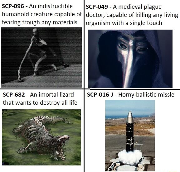 SCP-096 - An indistructible SCP-049 - A medieval plague humanoid ...