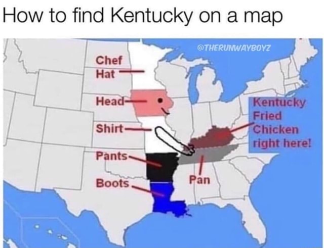 How to find Kentucky on a map - iFunny