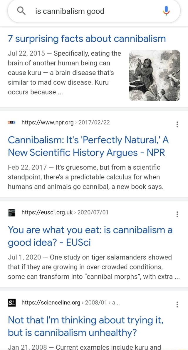 Is cannibalism good 7 surprising facts about cannibalism Jul 22, 2015 ...