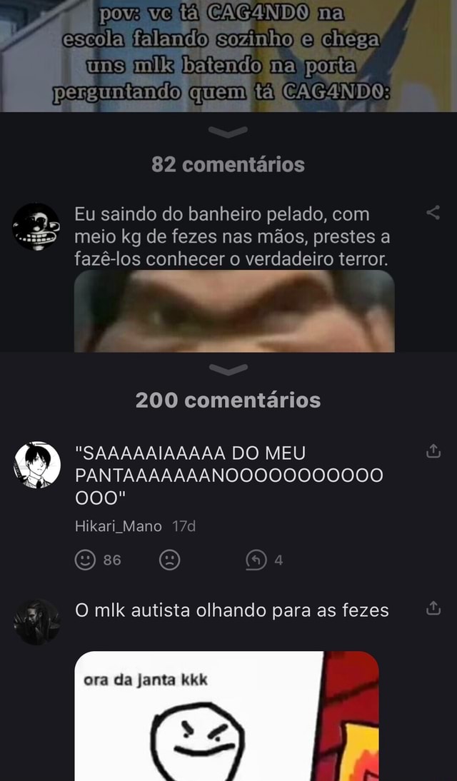 Pov Tá Cagando Na Escola Falando Cotinho Chega Uns Milk Batendo Na